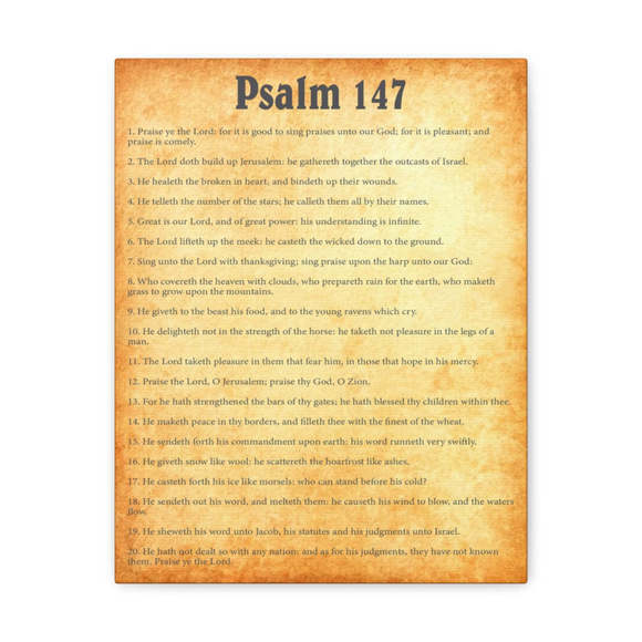 Express Your Love Gifts | Art | Scripture Sign Psalm 47 Chapter Gold Bible Canvas Christian Wall ...